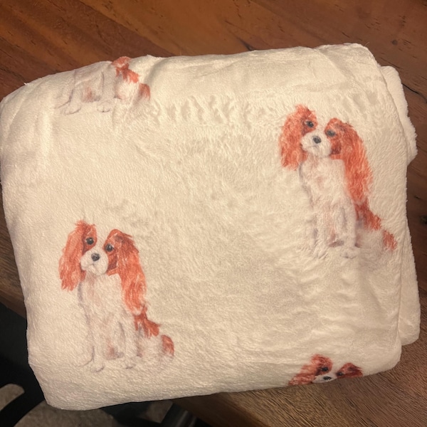 Watercolor Labradoodle Minkey Fleece Blanket, Labradoodle Dog ...