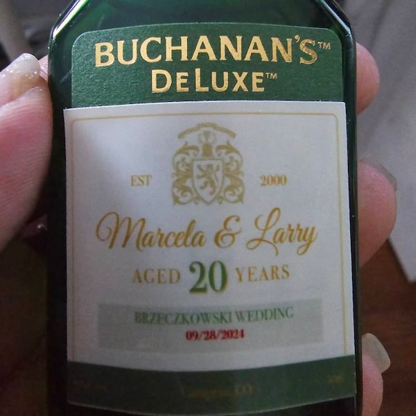 Buchanan Custom Whiskey Sticker Label, Buchanan Scotch Whiskey Birthday ...