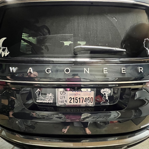 Moon Butterfly Vinyl Monogram Decal, Handmade Vinyl Bumper Sticker ...