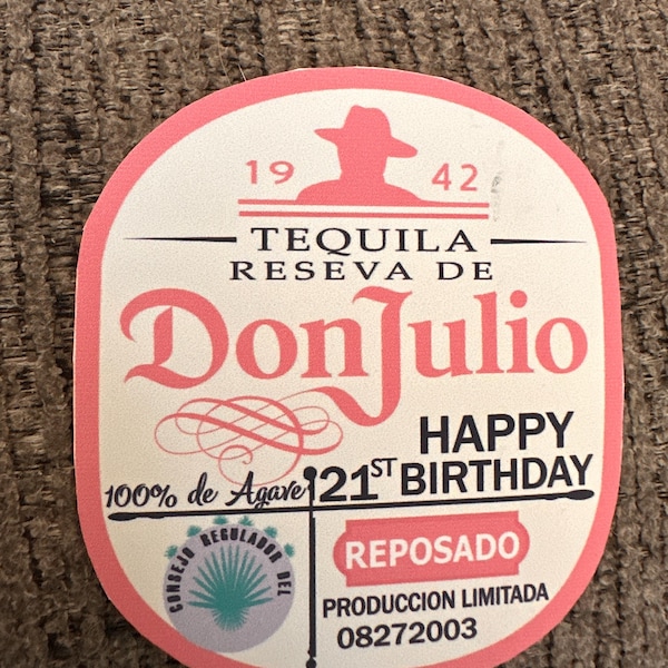 Tequila Don Julio Añejo Label, 6CM, PNG and PDF, High Resolution, Front ...