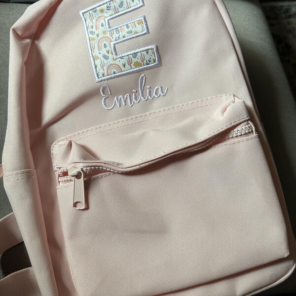 Personalized Kids Backpack: Embroidered Name, Flower Girl Toddler Bag ...