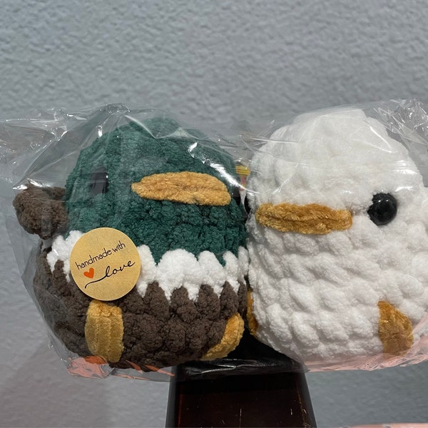 Duck Plush, Crochet Duck Toy, Duckling Plush, Kawaii Duck, Amigurumi ...
