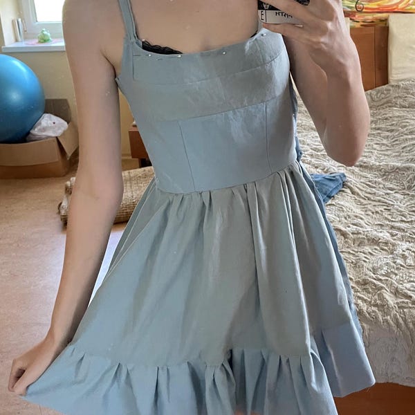 Fit and Flare Low Back Mini Dress Digital PDF Sewing Pattern // US Size ...