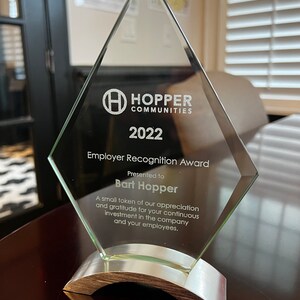 Custom Round Award Appreciation Award Retirement Award End of the Year ...