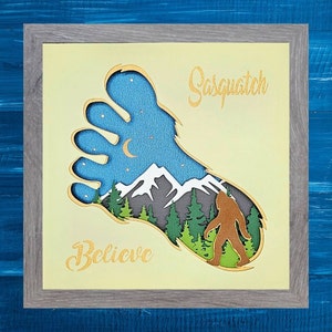 Smoky Mountain Sunset Shadow Box SVG File, 3D SVG, Layered Shadow Box ...