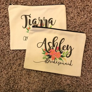 Best Friend Gift Floral Makeup Bag Makeup Case Personalized - Etsy