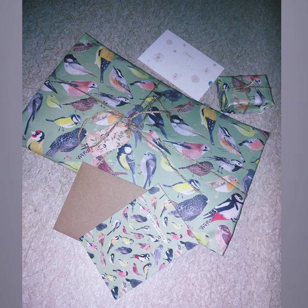 British Birds Wrapping Paper - Bird Gift Wrap - Garden Birds Gift Wrap ...