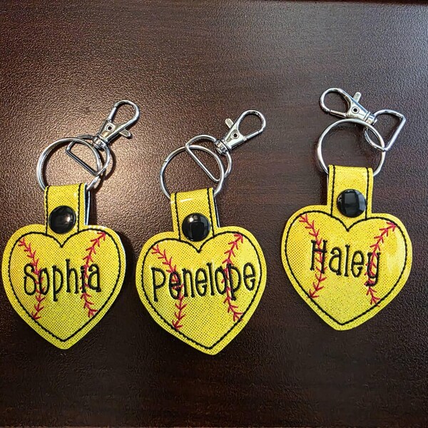 Softball Cursive Name & Number Bag Tags, Personalized Softball Green ...