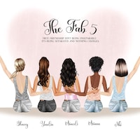 Buy 5 Best Friends Gift Five Best Friends Print 5 Friends Poster Five ...
