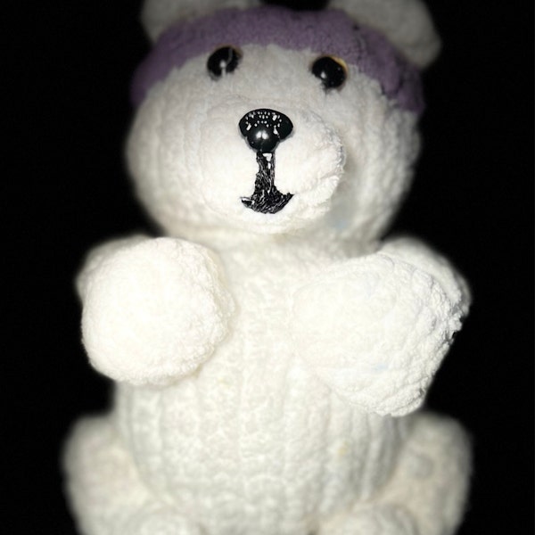 Loom Knitting Teddy Bear Pattern for 24 Peg Round Loom With Video ...