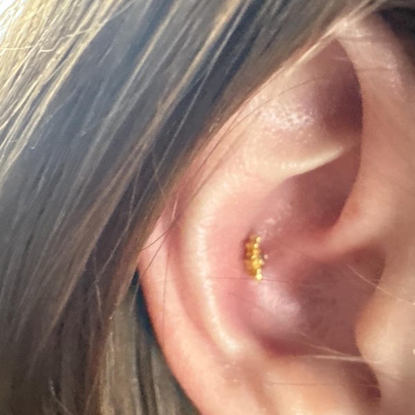 14K 16G Solid Gold Dermal Piercing/internally Threaded Dermal Anchor ...