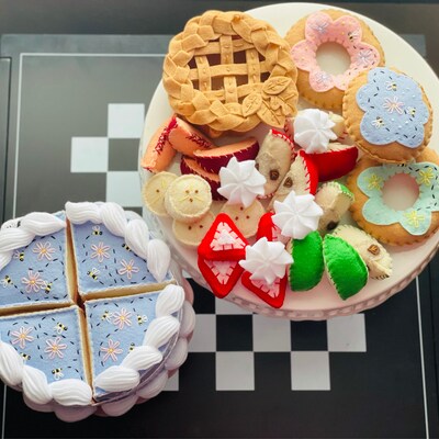 Build Your Own Felt Pie, Play Felt Food, Play Kitchen, Play Bakery ...