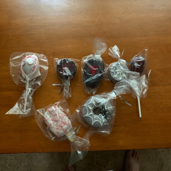 Spider Man Inspired Cake Pops, Spider Man Birthday , Spiderman Cookies ...