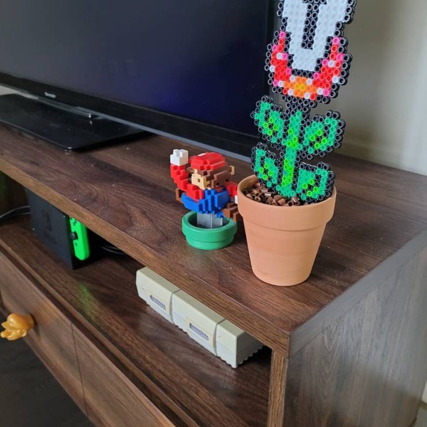 Large Potted Mario Petey Piranha Plant Video Game Decor Desk Plant Game ...