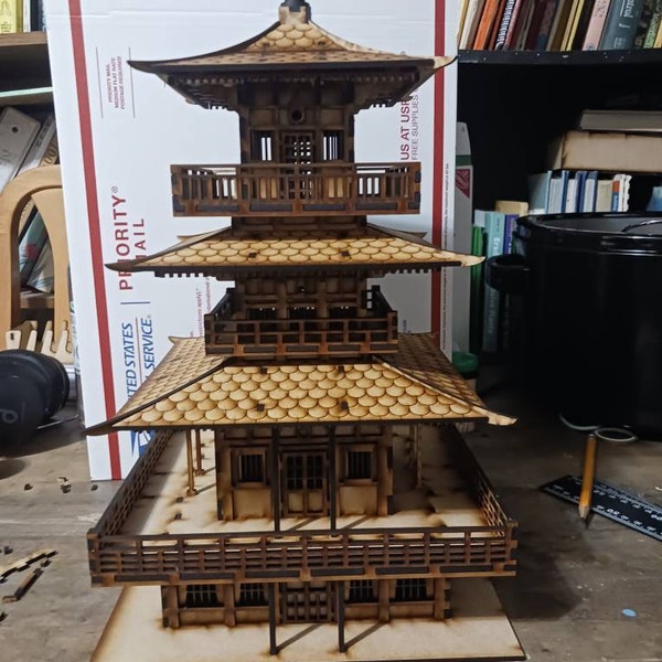 Japanese Temple Pagoda Laser Cut Model (SVG DXF Digital Download) - Etsy