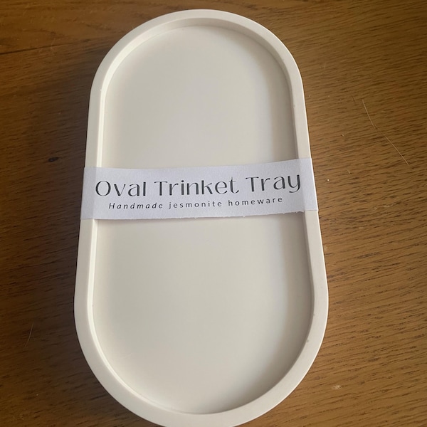 Luna Round Jesmonite Tray | Neutral Jesmonite Homeware | Homemade ...