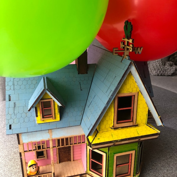 UP House Detailed MDF Model Kit - Diy - Etsy