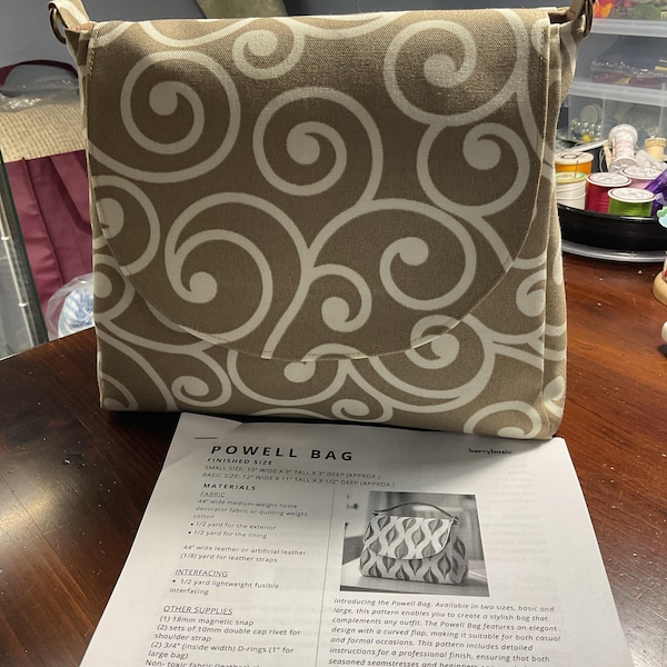 Powell Bag PDF Sewing Pattern (2 Sizes) - Easy Sewing Pattern - Etsy