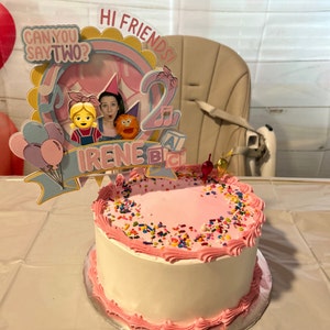 Ms. Rachel Cake and Cupcake Toppers in Bright Colors, Colorful Ms ...