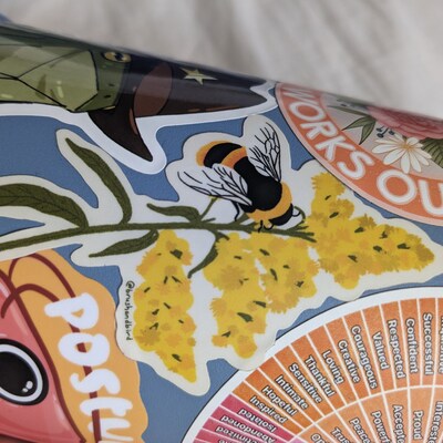 Cherry Sticker, Vinyl Sticker, Red and Pink Cherries, Fruit Sticker ...