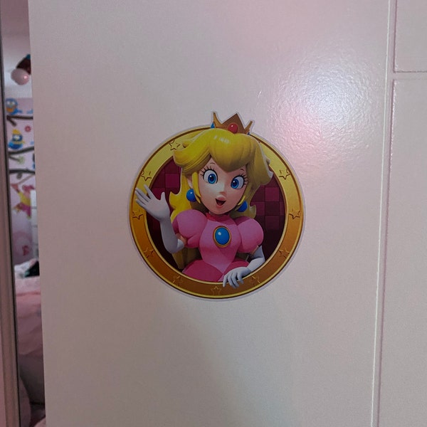 Princess Peach | Super Mario Bros Sticker, Decal, Laptop Sticker, Water ...