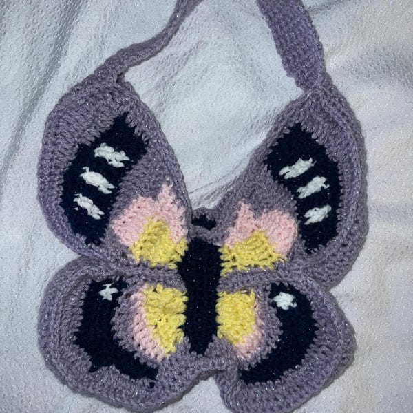 Crochet Butterfly Bag Pattern PDF - Etsy