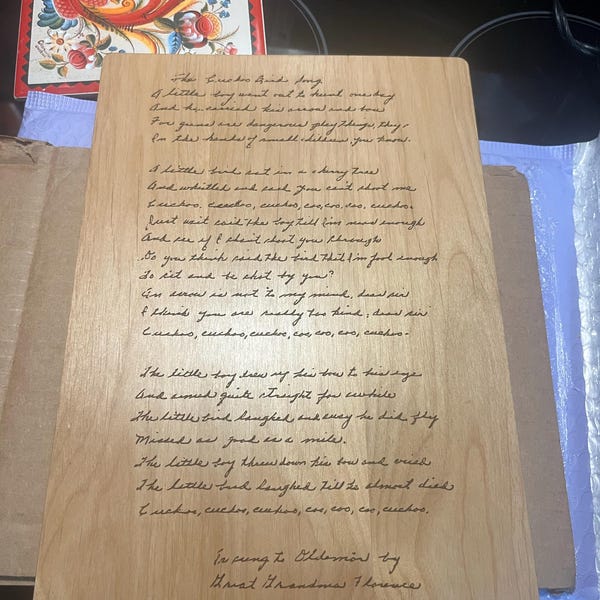 Wooden Note | Engraved Handwritten Note | Handwriting Keep Sakes ...