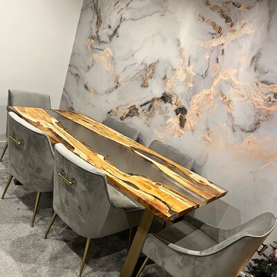 Golden Table Legs Steel Table Legs set of 2 Dining Table - Etsy