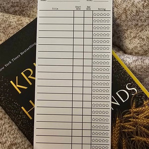 Reading Log Bookmark, Book Tracker, Reading List, Progress Tracker ...