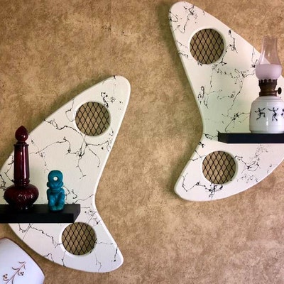 Pair of Handmade Carved Wood Mug Witco Style Tiki Shelves - Etsy