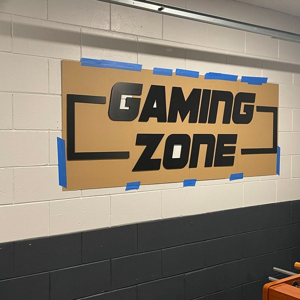 Gaming Zone, 3D Wall Decor, Video Games Sign, Gameroom Sign Gifts ...