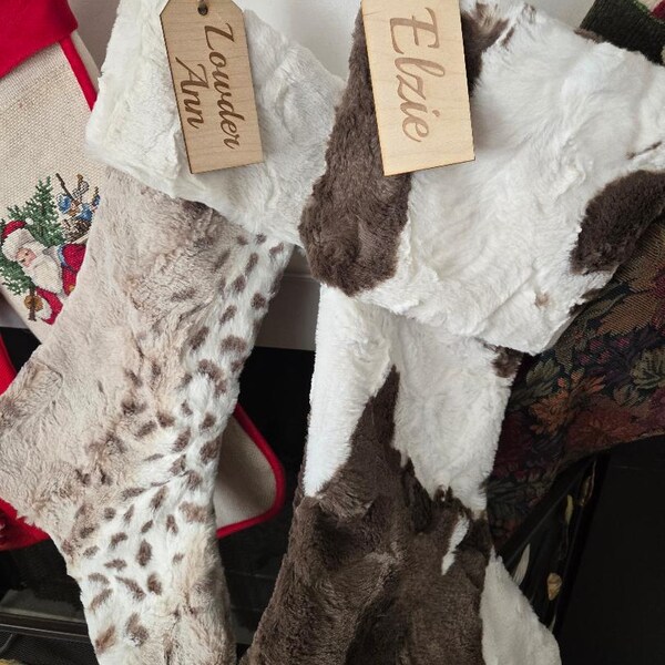 Personalized Stocking, #2 Arctic Lynx Christmas Stocking, Personalized ...