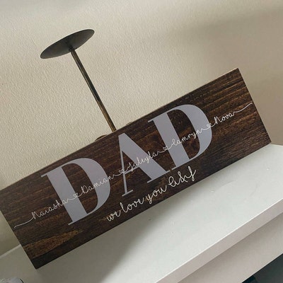 DAD We Love You Sign With Kids Names, Personalized Dad Sign, Sign With ...