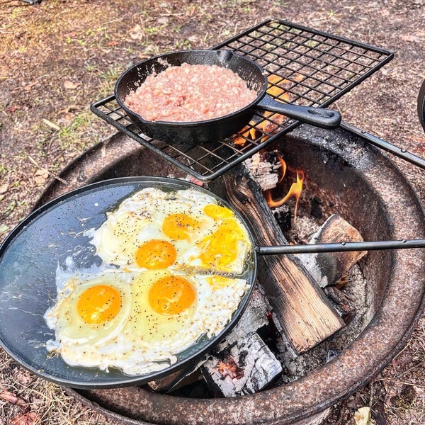 Large 3 Arm Fire Anchor - Portable Bushcraft Cooking Set - Camping ...