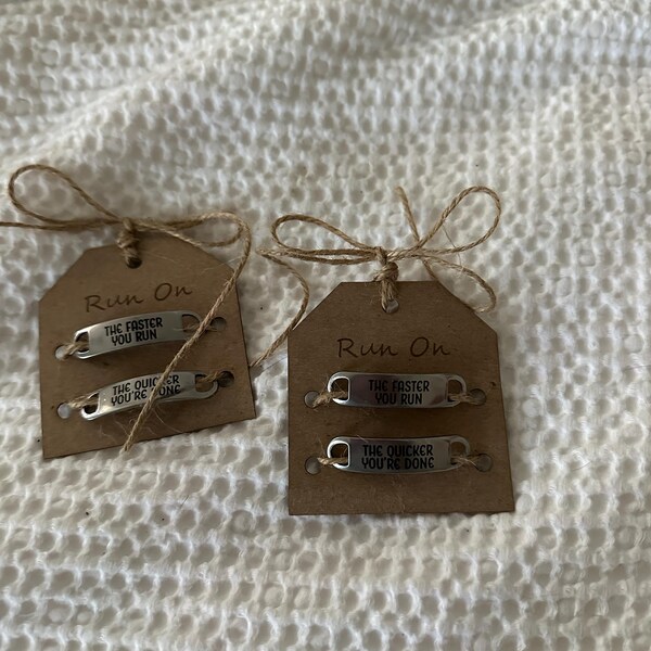 Set of 2 Custom Runner Tag | Music Code | Shoelace Tag | Marathon ...