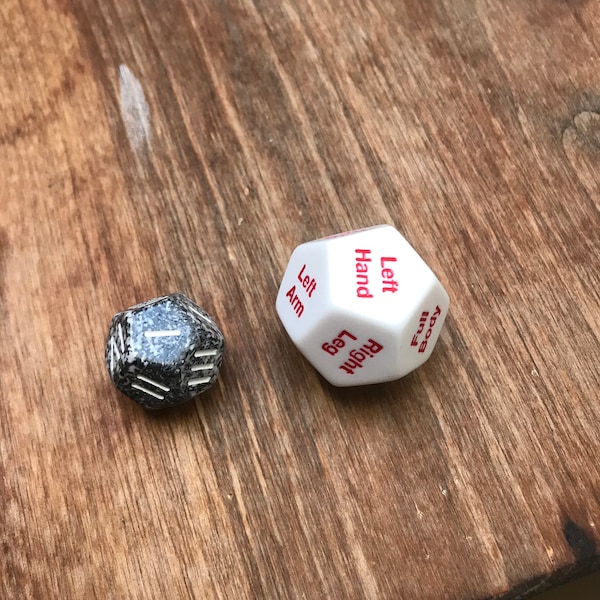 Hit Location Die D12 Body Part Dice / Critical Hit Combat Tracker / DND ...