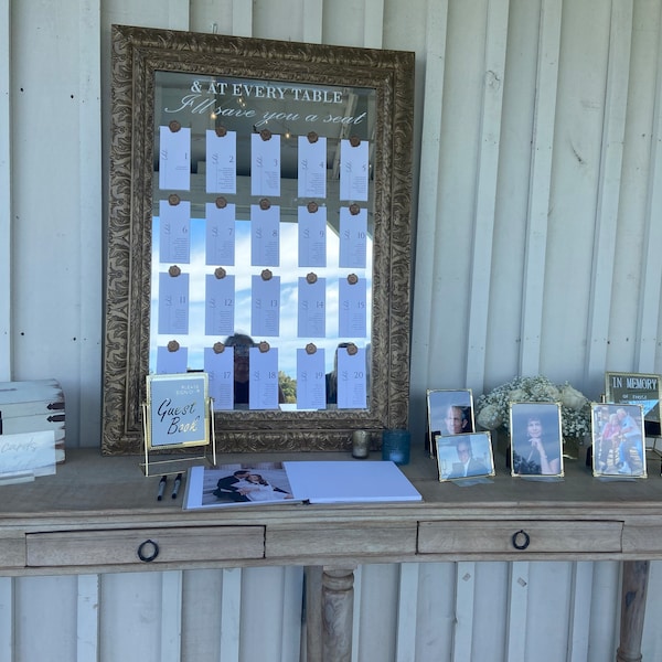 4x6 Wedding Seating Chart Template Calligraphy, Elegant Seating Plan ...