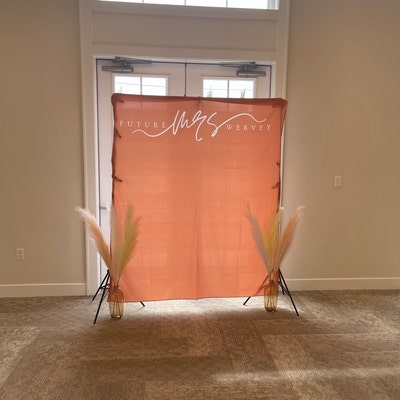 Modern Future Mrs Bridal Shower Backdrop, From Miss to Mrs Bride to Be ...