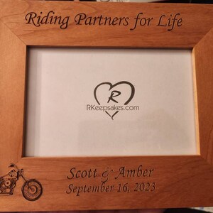 Personalized Motorcycle Picture Frame, Any Text - Etsy