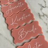 Wavy Name Cards Acrylic Laser Personalised, Individual Guests Place ...