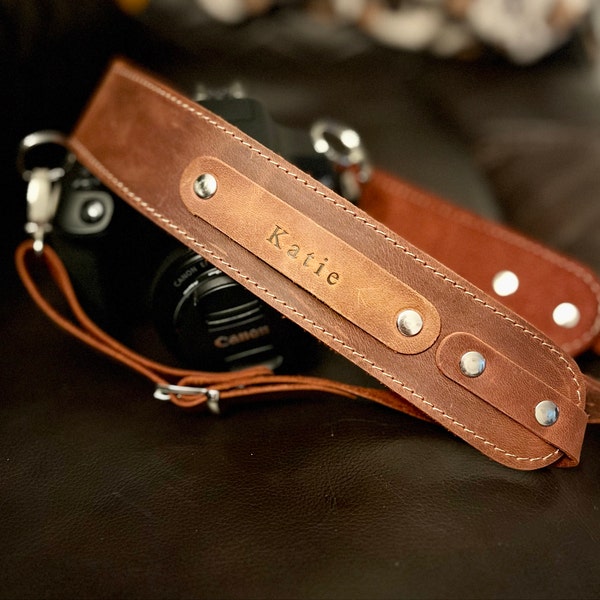 Personalized Camera Strap Camera Strap for Photographers Leather Camera ...