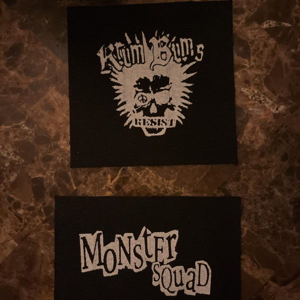 Goth Punk Rock Patches killing Joke,siouxie and the Banshees,bauhaus ...