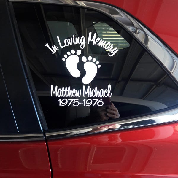 In Memory Car Decal, Memorial Window Decal, in Loving Memory Car ...