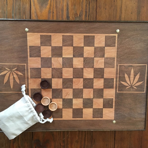 Qty 24 - 1.25" Wood Stacking Checkers Finished in Clear and Walnut, 12 ...