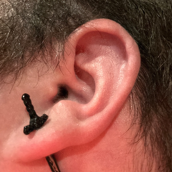 Sword Front and Back Earrings, Celtic Sword Earrings, Ear Jacket ...