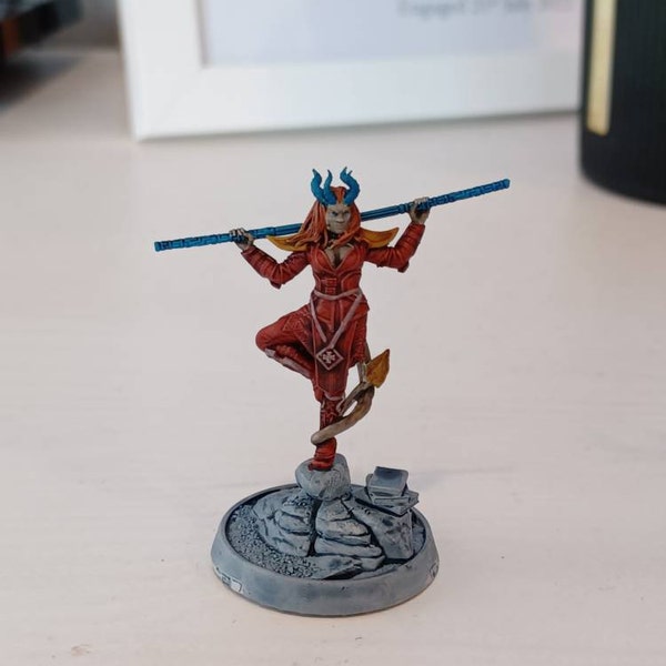 Tiefling Female Miniature Monk Mini Dungeons and Dragons Mini RPG ...
