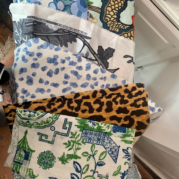 Designer Fabric Remnants/fabric Remnants/high-end Remnants - Etsy