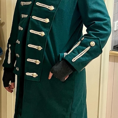 New Gray Coachman's 3 Layers Cape the Garrick Wool Long Coat - Etsy