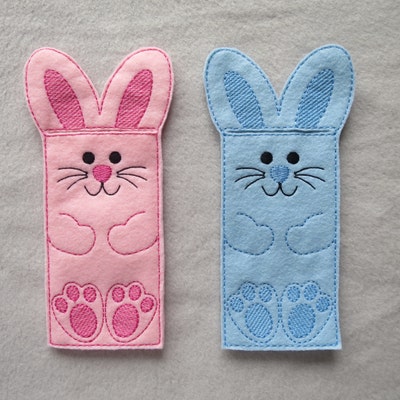 Bunny Candy Bar Slider in the Hoop Machine Embroidery Design - Etsy