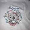 Koala Flowers Embroidery Designs Baby Embroidery Design Machine Animals ...